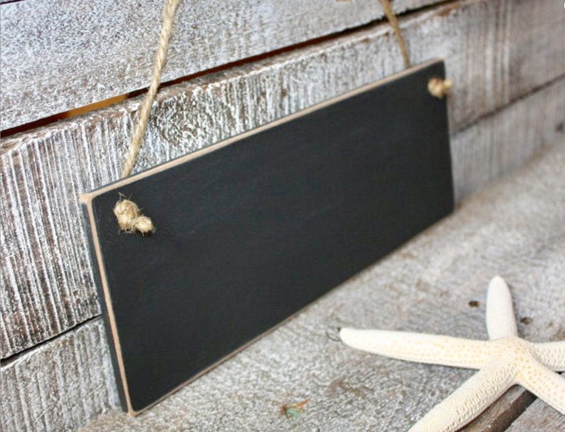 Rustic Chalkboard Distressed Hanging Chalkboard Sign | Etsy