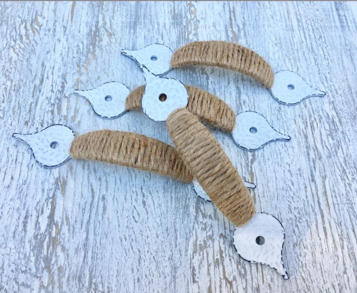 Nautical Rope Handles Coastal Decor Beach Decor Jute Drawer Pulls ...