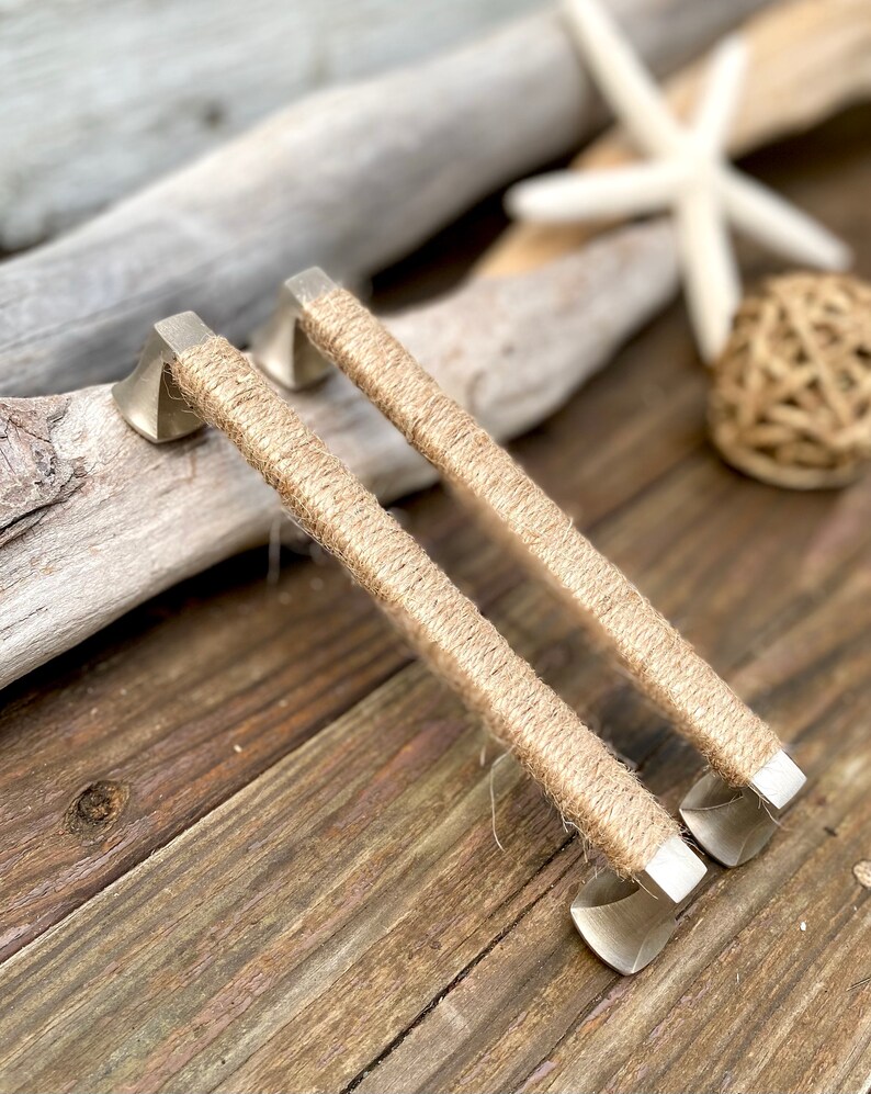 Beach House Decorative Rope Drawer Pulls Dresser Handles | Etsy