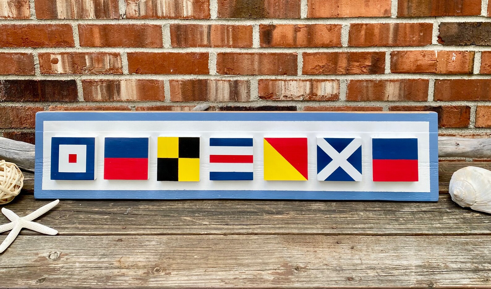 Nautical Decor Nautical Flag Welcome Sign Coastal Decor - Etsy