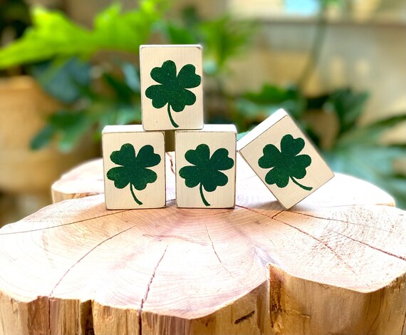 St Patricks Day Decor Wood Blocks St Patricks Day Sign | Etsy