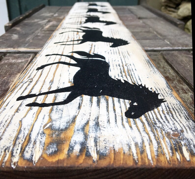Horse Sign Rustic Wood Sign Distressed Wood Sign Farmhouse | Etsy
