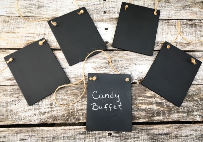 Chalkboard Tags Chalkboard Labels With Twine Modern - Etsy