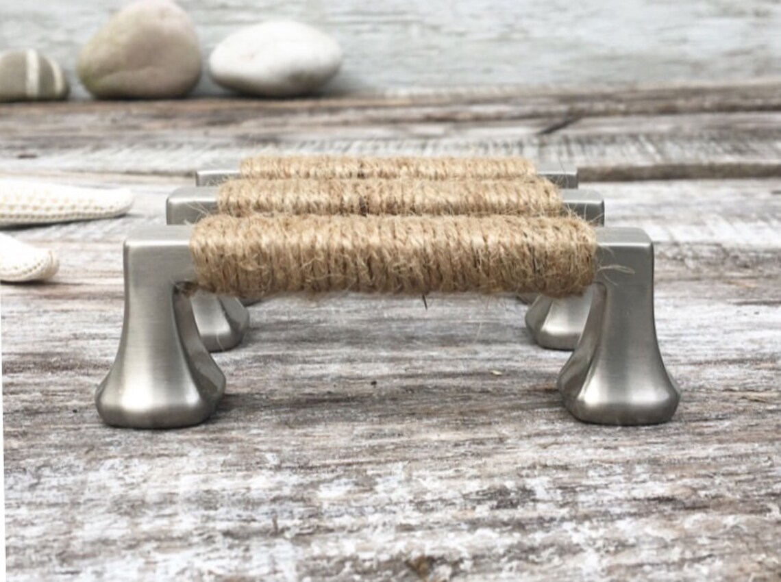 Nautical Rope Wrapped Drawer Pull Beach House Decor Coastal - Etsy