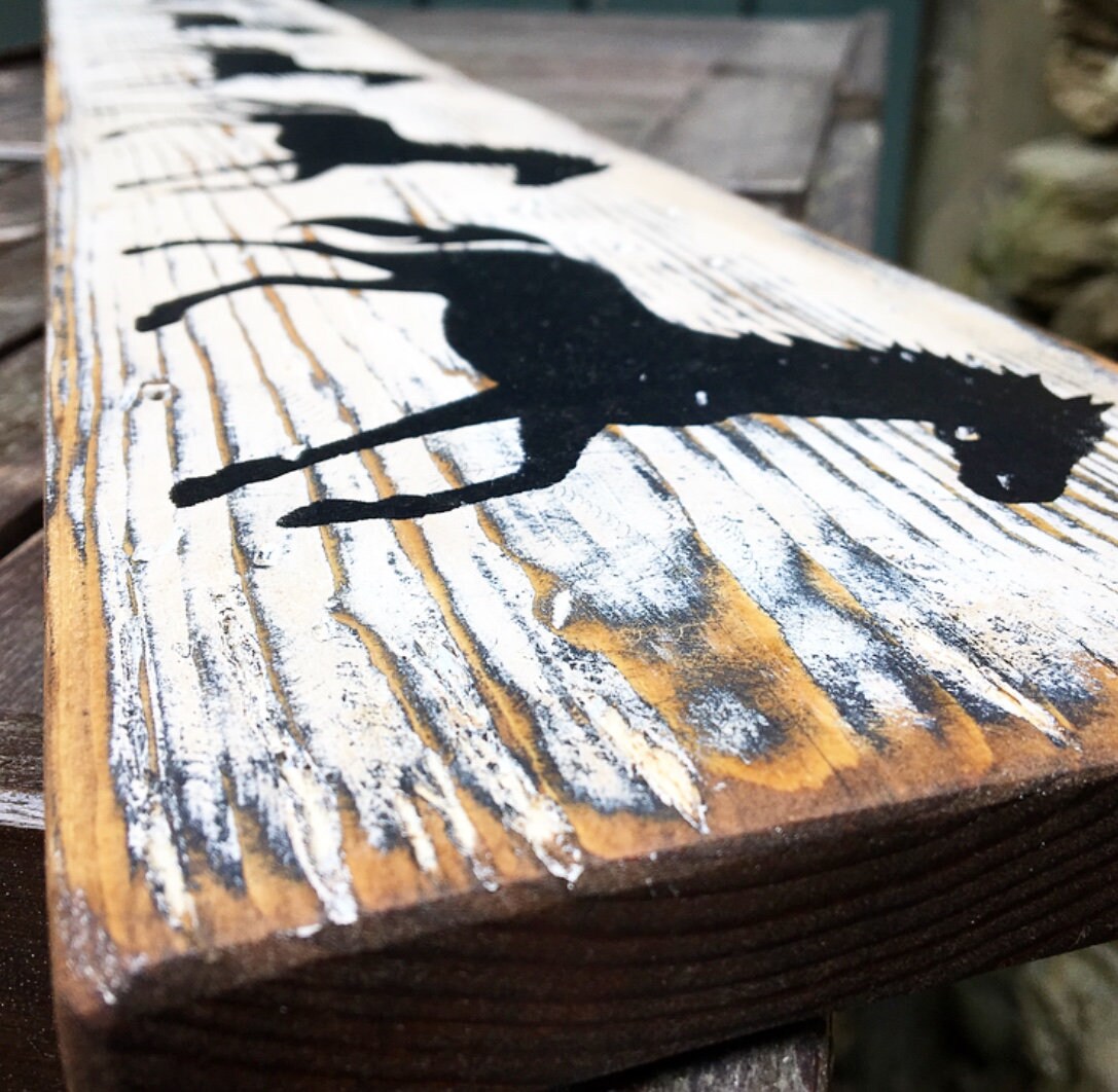 Horse Sign Rustic Wood Sign Distressed Wood Sign Farmhouse | Etsy