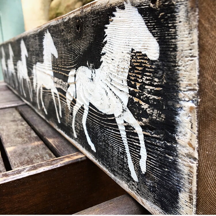 Horse Wood Sign Rustic Equestrian Sign Wall Art Decor - Etsy