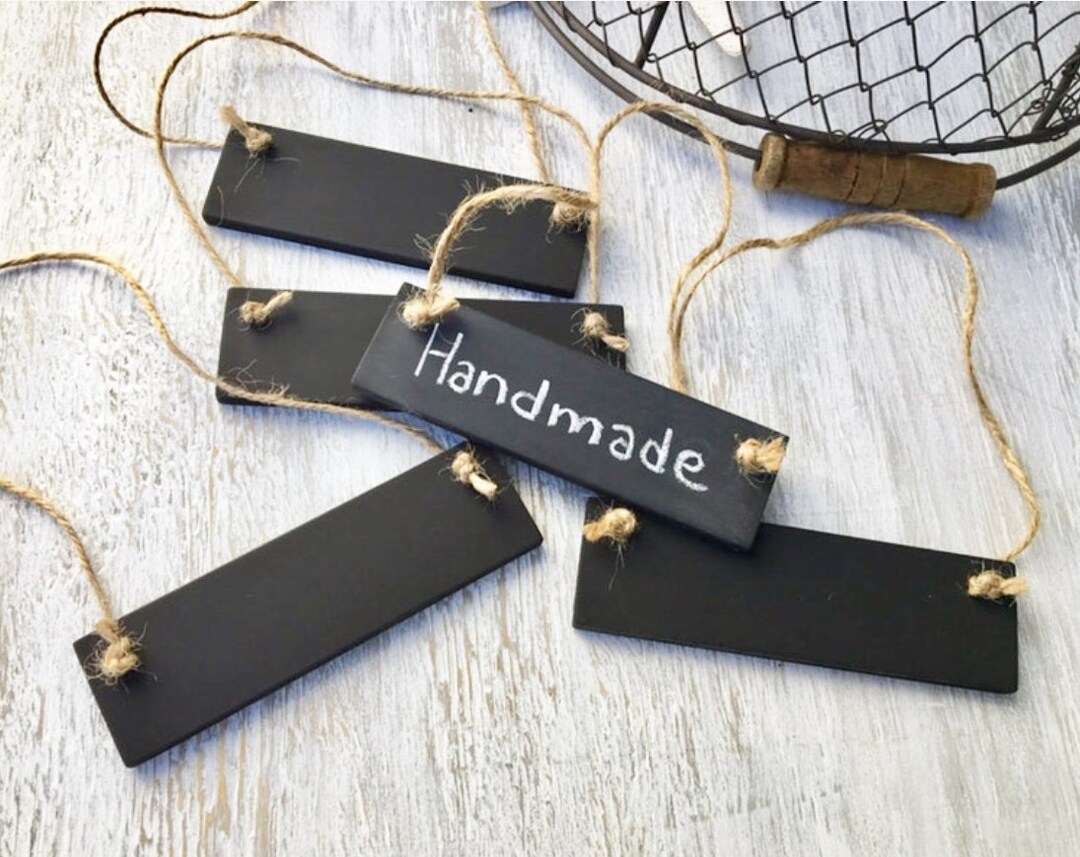 Long Chalkboard Tag Hanging Chalkboard Basket Tag Sign Blackboard Label ...