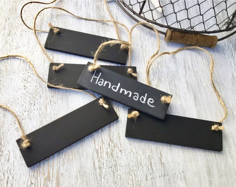 Long Chalkboard Tag Hanging Chalkboard Basket Tag Sign | Etsy