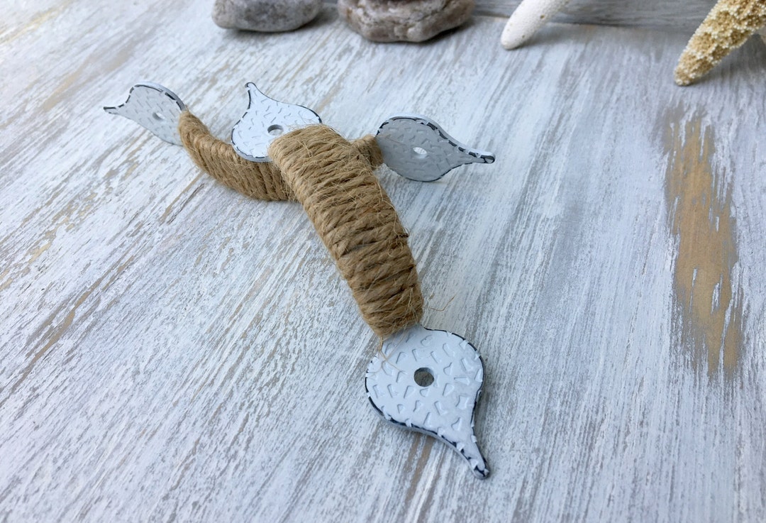 Nautical Drawer Pulls Shabby Chic Decor Rope Handles Distressed Cabinet ...