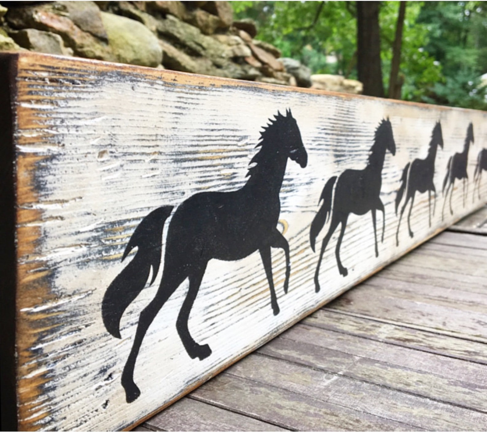 Horse Sign Rustic Wood Sign Distressed Wood Sign Farmhouse | Etsy