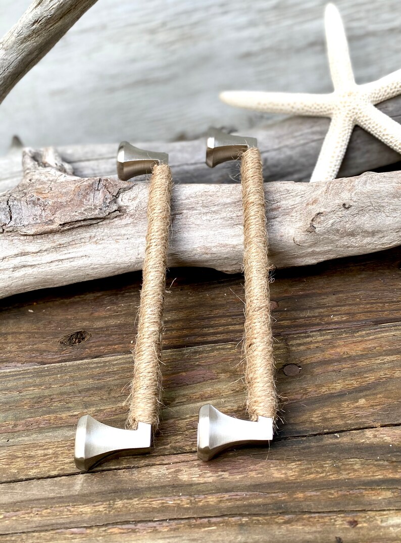 Beach House Decorative Rope Drawer Pulls, Dresser Handles, Cabinet ...