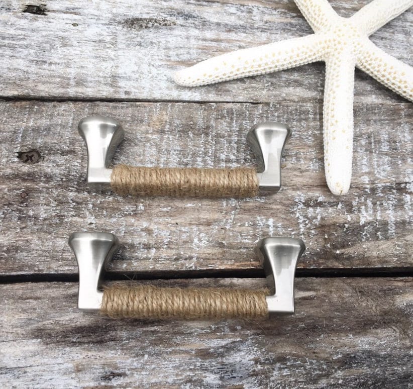 Nautical Rope Wrapped Drawer Pull Beach House Decor Coastal | Etsy