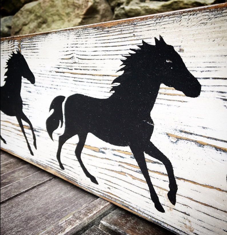 Horse Sign Rustic Wood Sign Distressed Wood Sign Farmhouse - Etsy