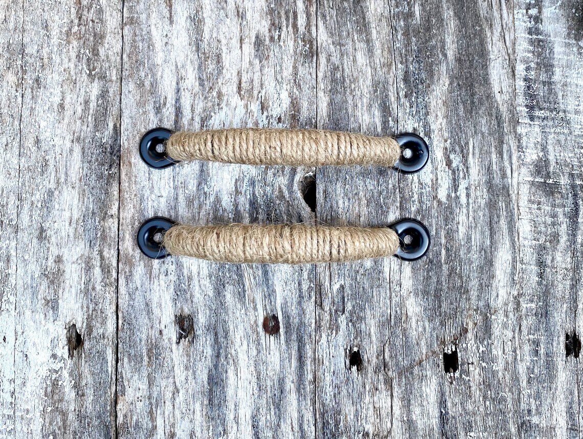 Coastal Farmhouse Rope Wrapped Pulls Door Handles Light Duty | Etsy