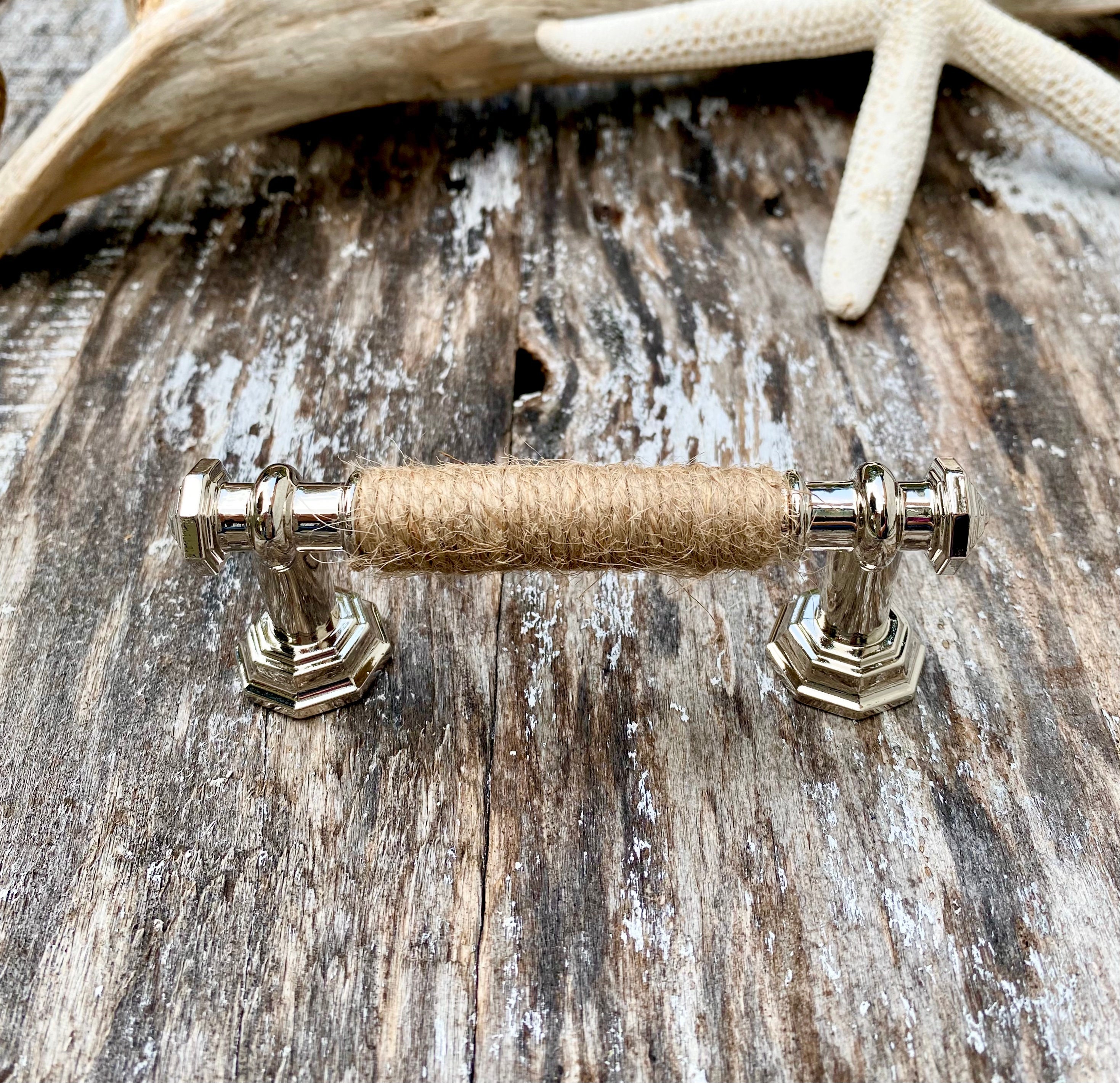 Rope Drawer Pull Beach House Rope Wrapped Cabinet Handle | Etsy