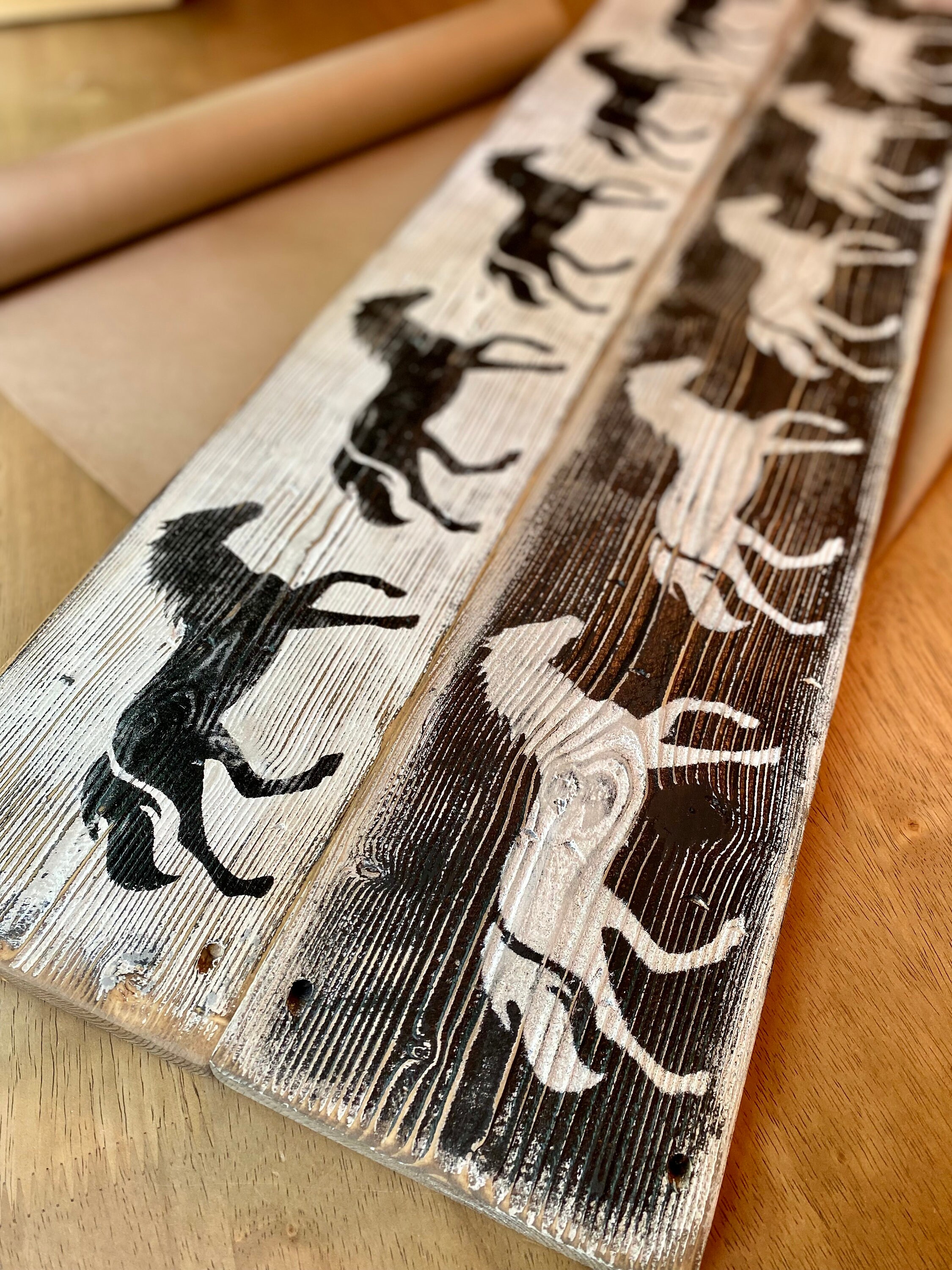 Horse Wood Sign Rustic Equestrian Sign Wall Art Decor - Etsy