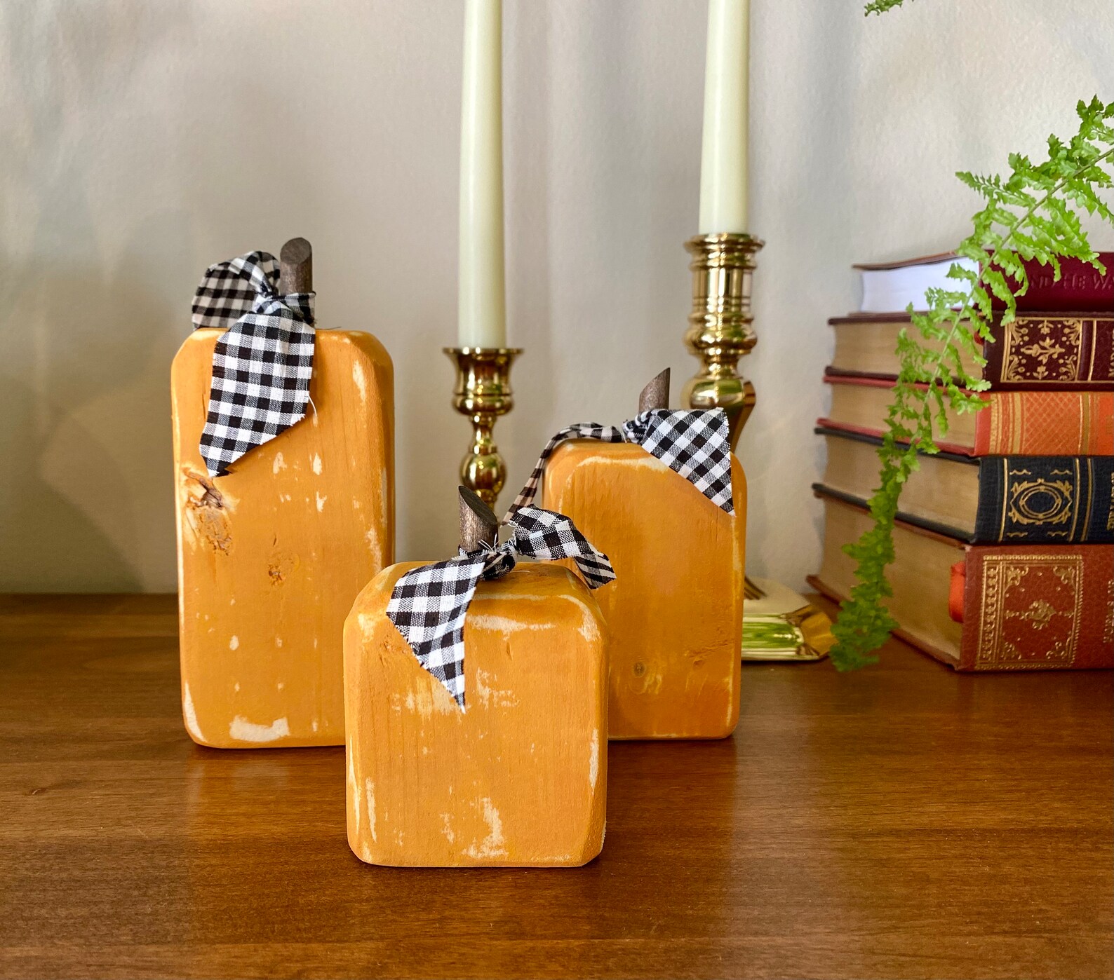 Wood Pumpkins Rustic Fall Decor Thanksgiving Decor - Etsy