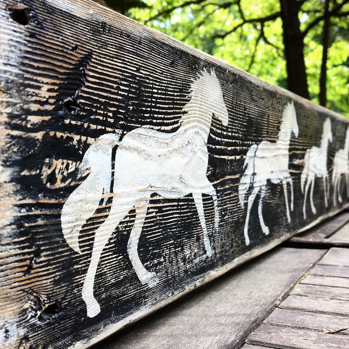 Horse Wood Sign Rustic Equestrian Sign Wall Art Decor - Etsy