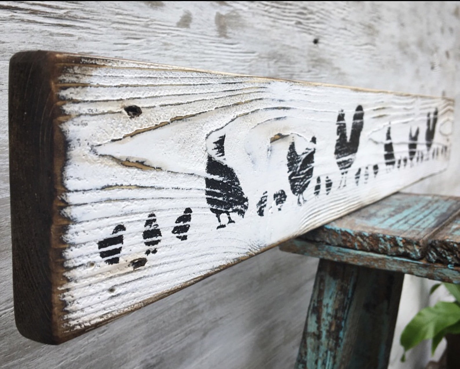 Rustic Wood Chicken Sign Modern Farmhouse Rooster Wood Sign - Etsy