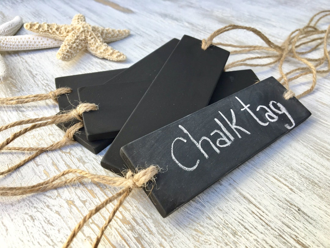 Chalkboard Basket Tag, Rustic Chalkboard Label, Long Chalk Sign ...