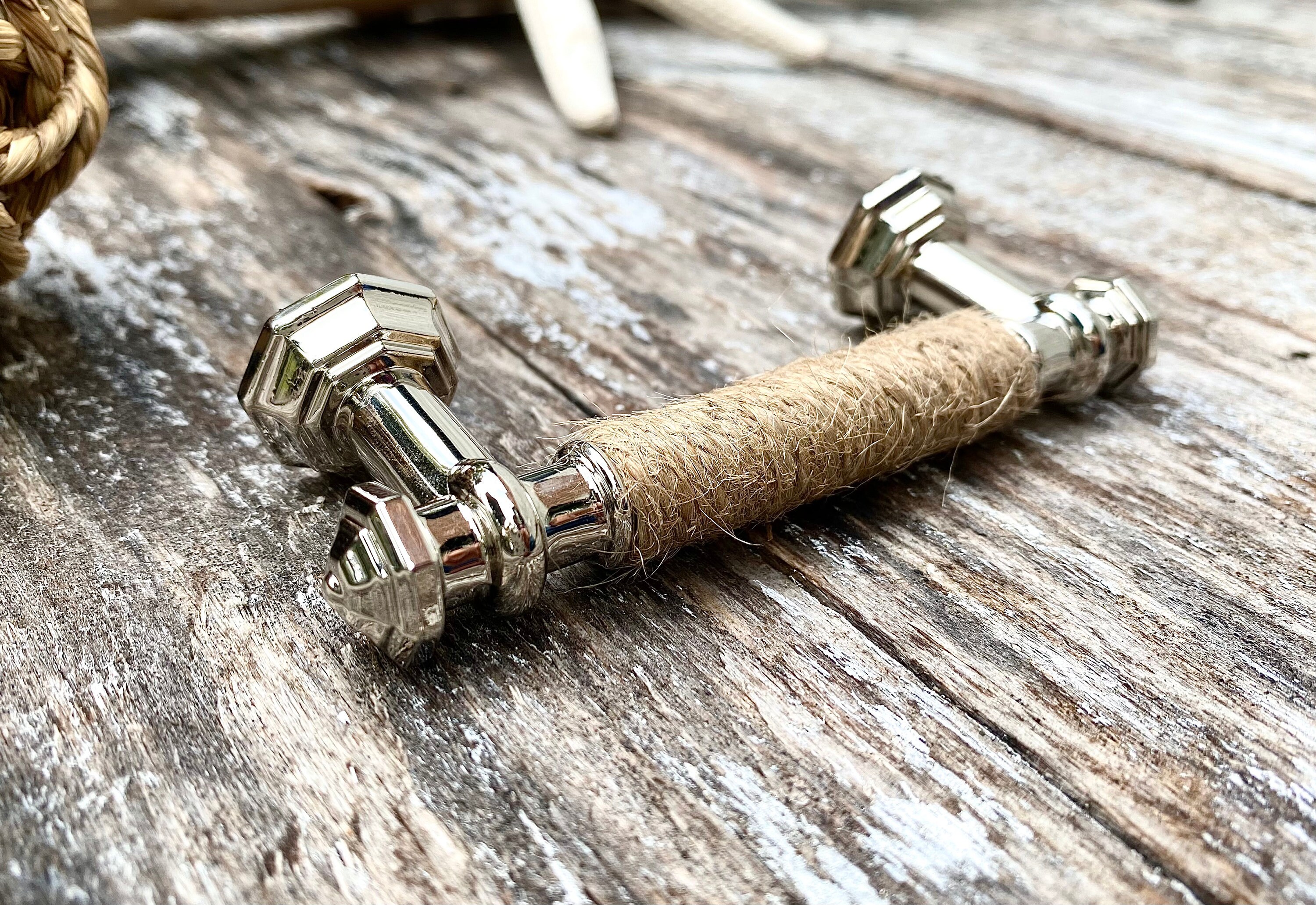 Rope Drawer Pull Beach House Rope Wrapped Cabinet Handle | Etsy