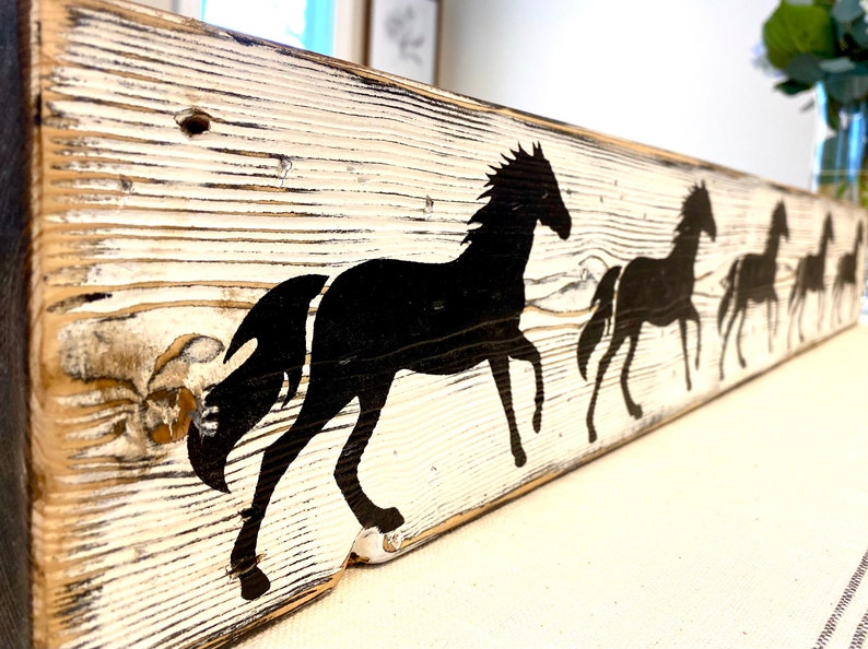 Horse Sign Rustic Wood Sign Distressed Wood Sign Farmhouse | Etsy