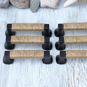 Rope Handles Drawer Pulls Nautical Decor Coastal Decor Shabby Chic ...