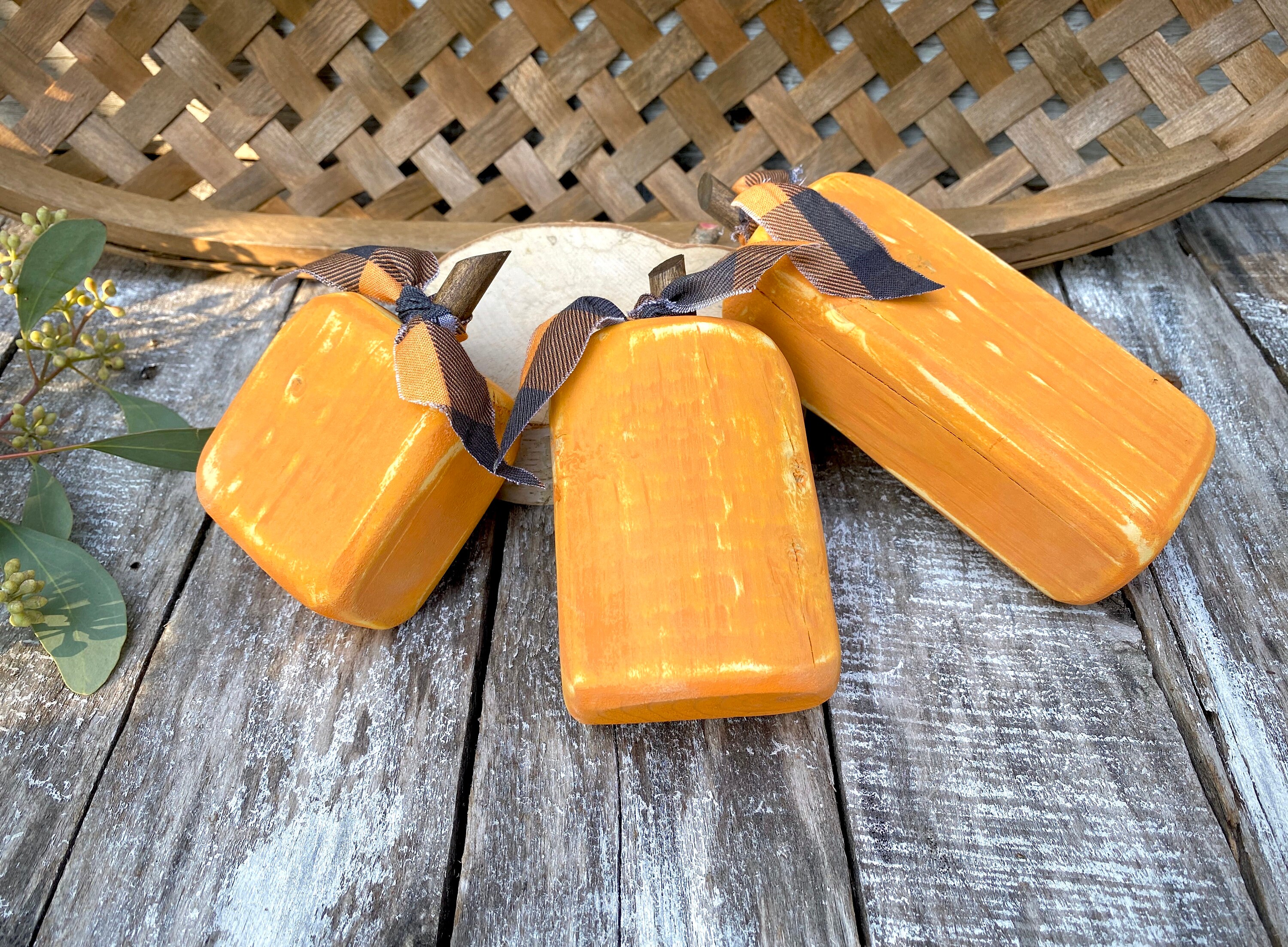 Wood Pumpkins Rustic Fall Decor Thanksgiving Decor | Etsy