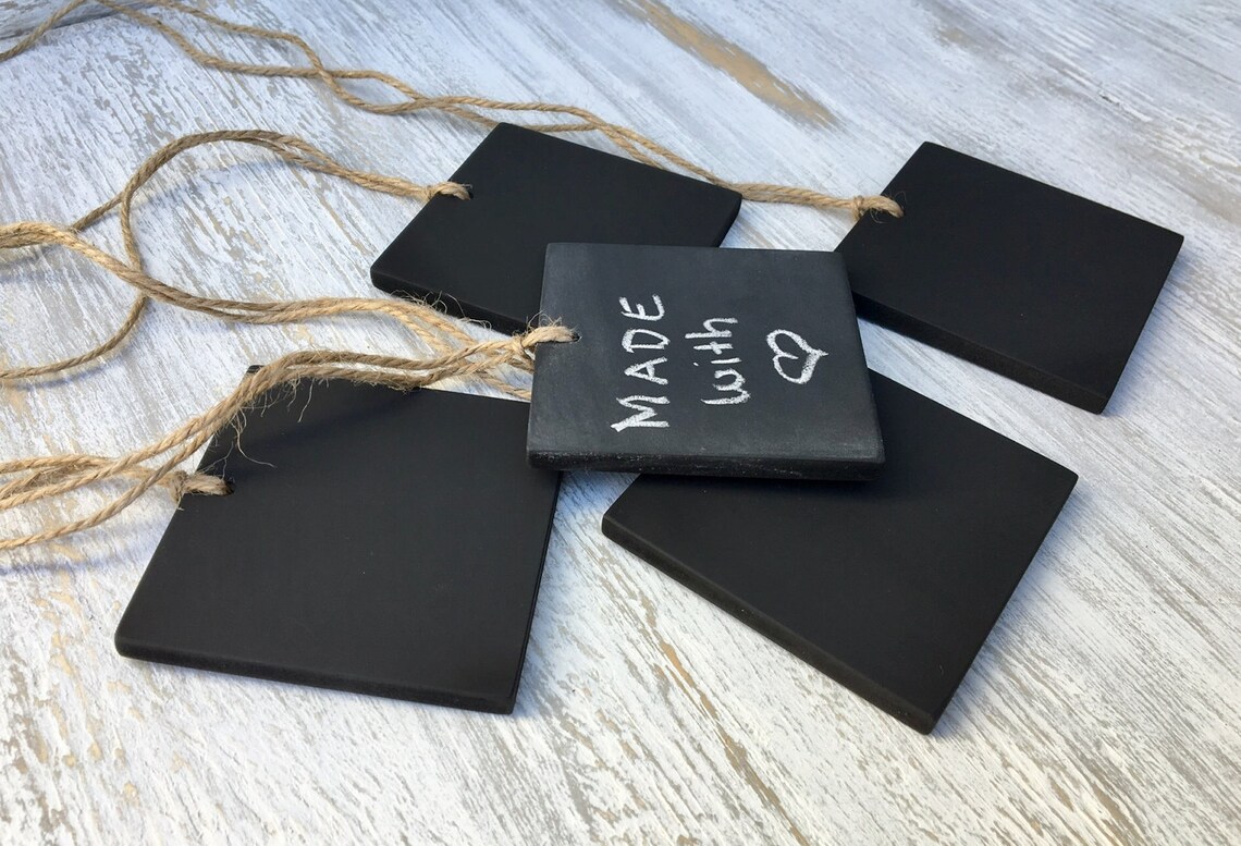 Small Chalkboard Tags Modern Farmhouse Rustic Wood Tags | Etsy