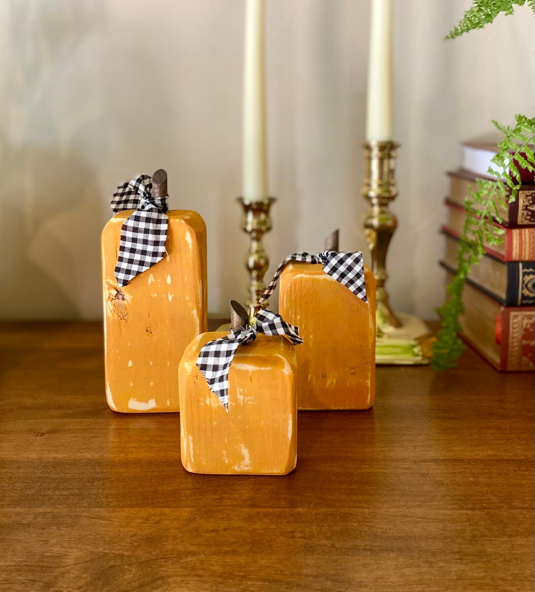 Wood Pumpkins Rustic Fall Decor Thanksgiving Decor - Etsy