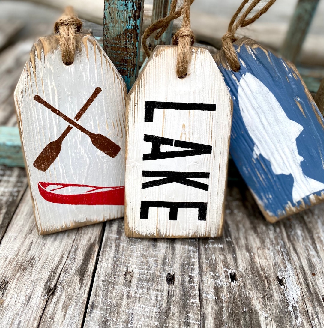 Rustic Lake Wood Sign Distressed Cabin Decor Lake House Wood - Etsy
