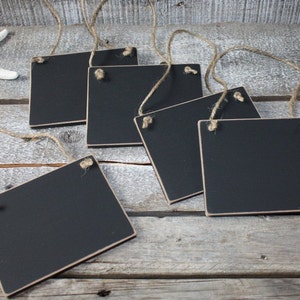 Chalkboard Basket Tags Rustic Decor Blackboard Chalk Labels Horizontal ...