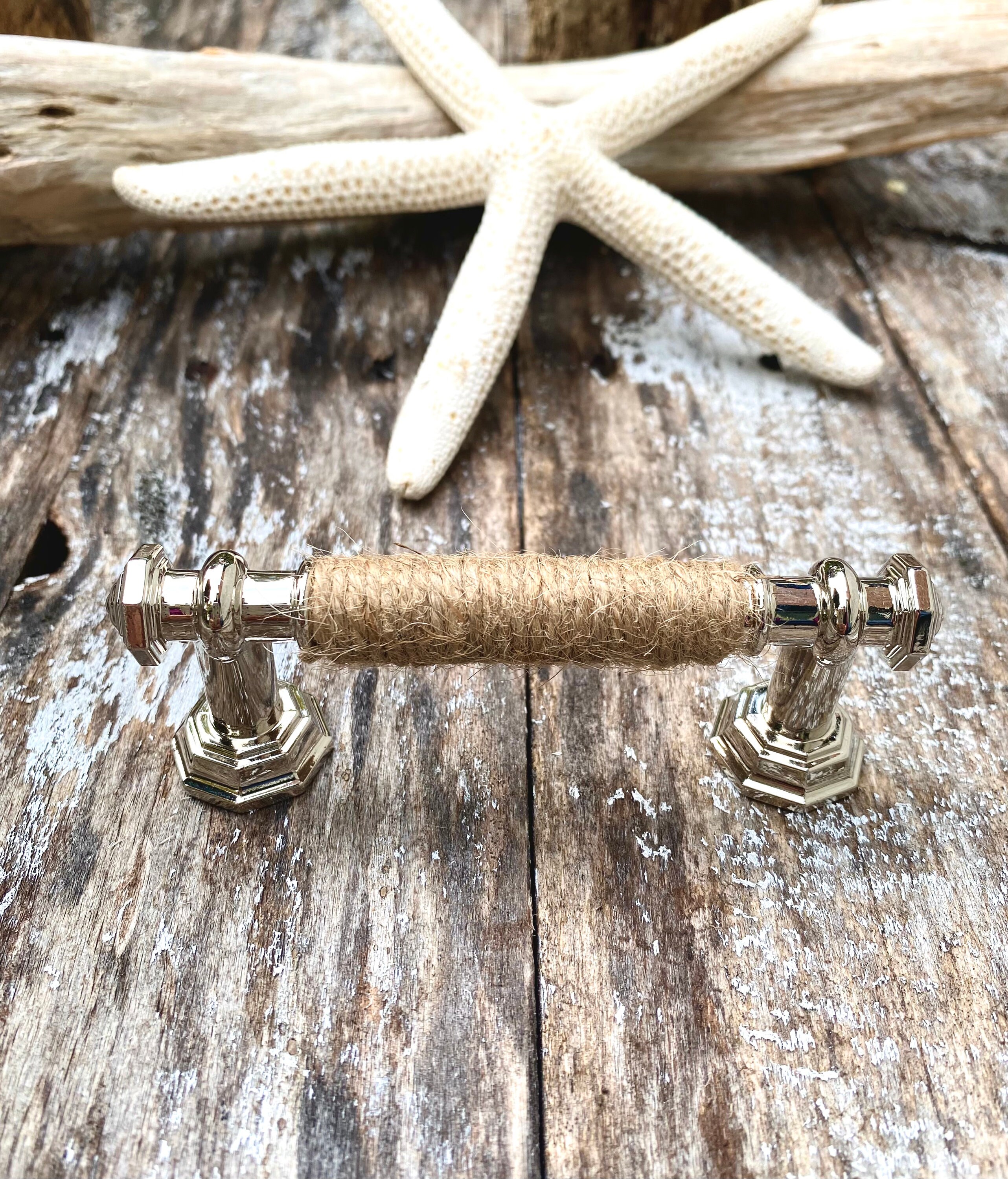 Rope Drawer Pull Beach House Rope Wrapped Cabinet Handle | Etsy