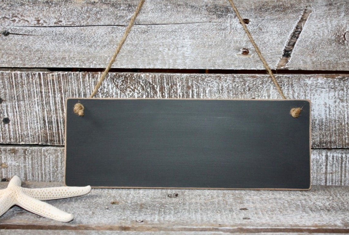Rustic Chalkboard Distressed Hanging Chalkboard Sign | Etsy