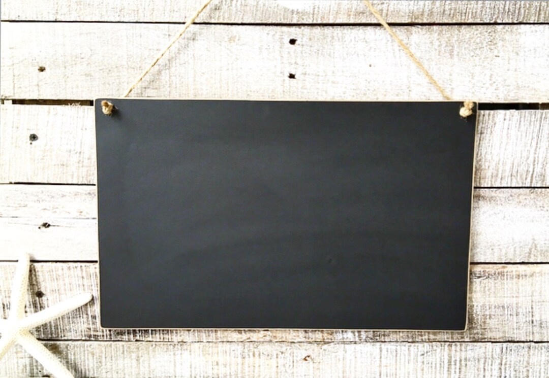 16 X 10 Distressed Blackboard Hanging Chalkboard Sign Unframed Message ...