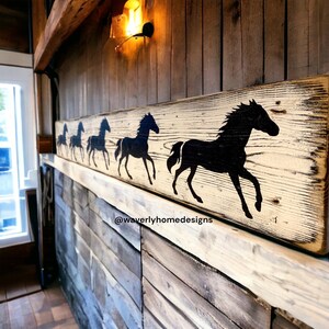 Horse Sign Rustic Wood Sign Distressed Wood Sign Farmhouse Sign Vintage ...