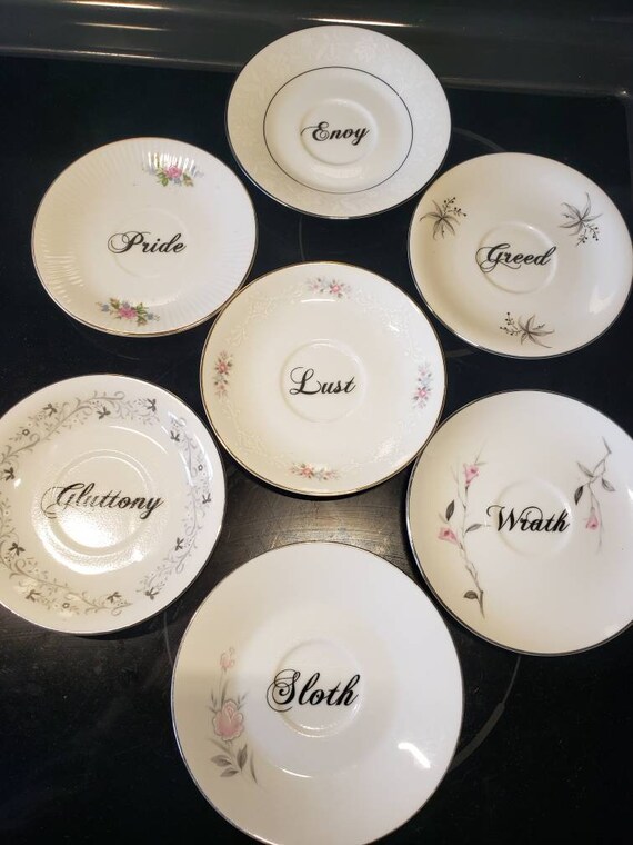 The Seven Deadly Sins Plates | Etsy