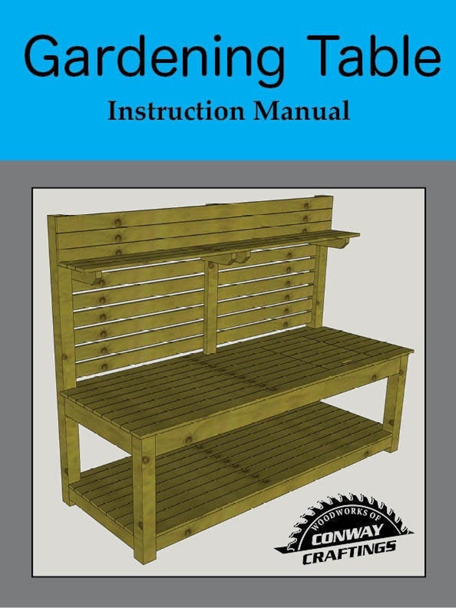 Gardening Table Plans // Digital Download Instruction Manual - Etsy