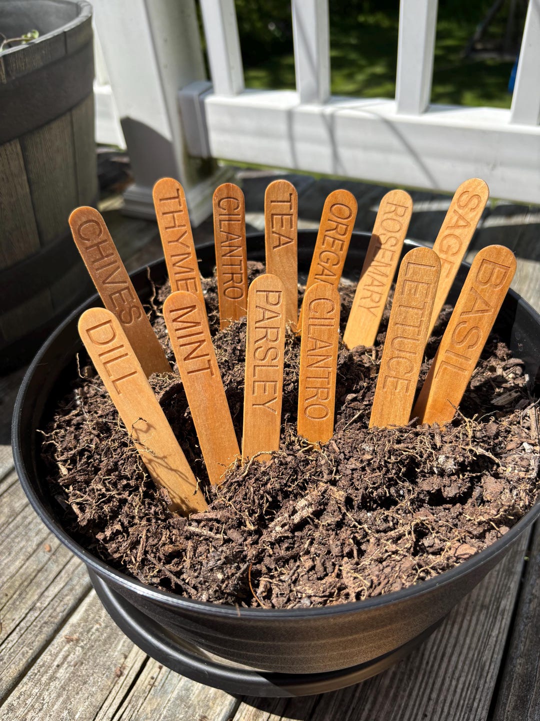 Laser Engraved Plant Markers | Herb Garden Tags, Customizable - Etsy