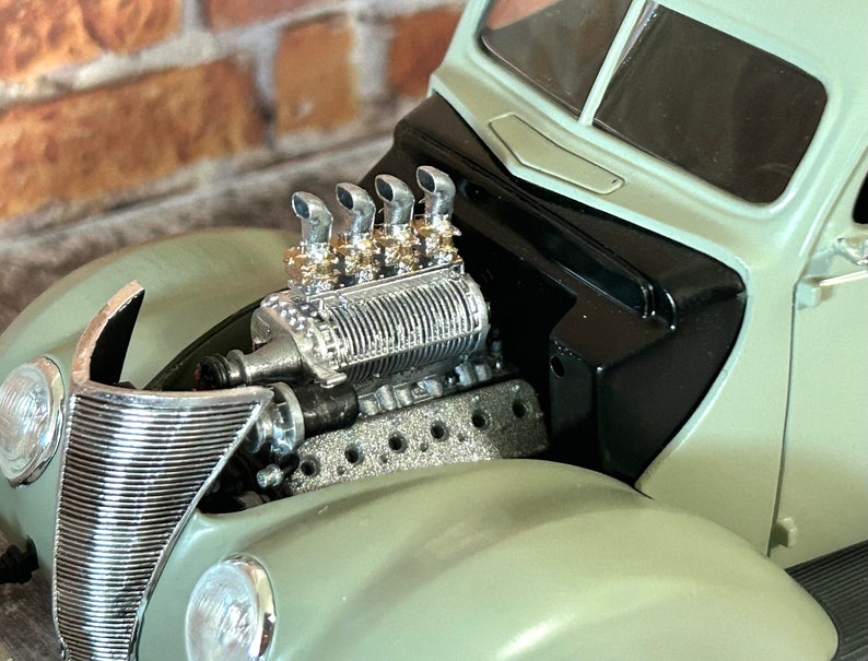 3D Printed Supercharged V12 Flathead Engine for Scale Model Cars, 1/24 ...