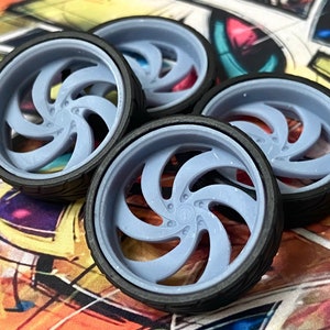 3D Printed 1/24 Scale, 26-inch Strada Retro 6 Model Car Wheels and ...