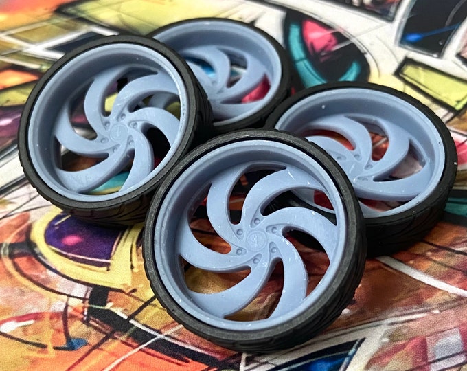 3D Printed 1/24 Scale, 26-inch Strada Retro 6 Model Car Wheels and ...