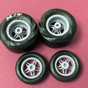 1/24 Scale: 17/15-inch “weld S81” Wheels W/wrinkled Drag Slicks; Resin ...