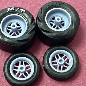 1/24 Scale: 17/15-inch “weld Laguna” Wheels W/wrinkled Drag Slicks ...