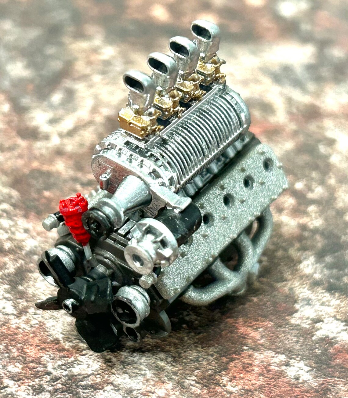 3D Printed Supercharged V12 Flathead Engine for Scale Model Cars, 1/24 ...