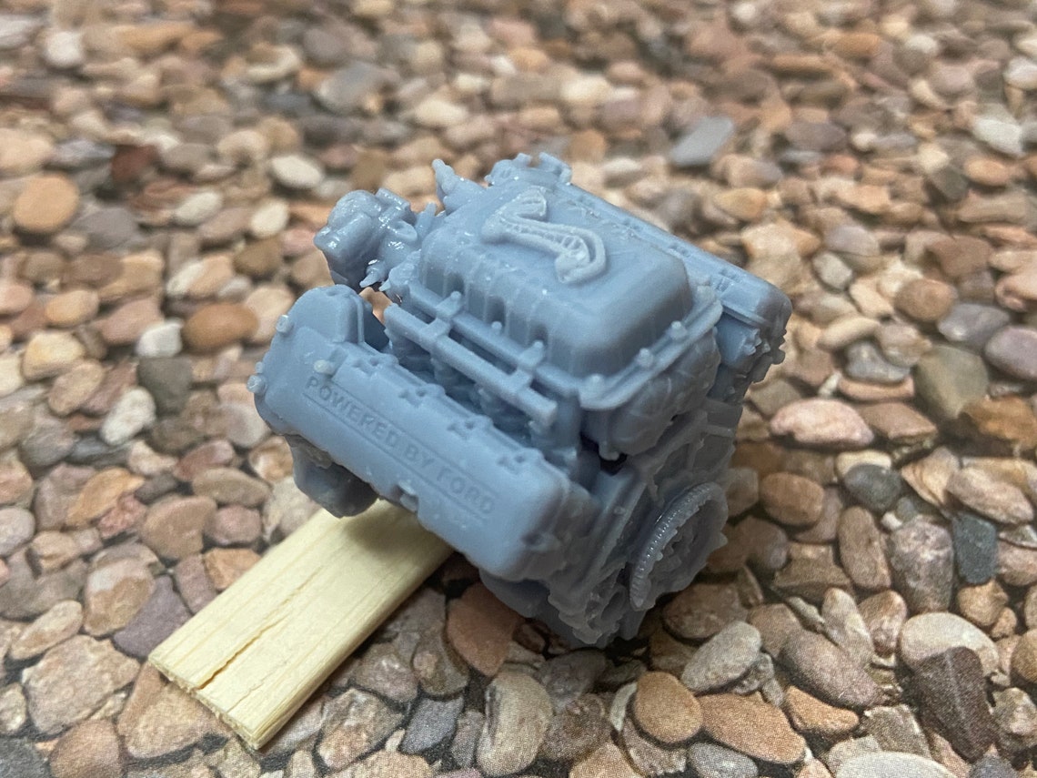 Resin Mustang GT500 Predator Engine, 760 HP, for Scale Model Cars, 1/24 ...