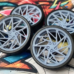 3D Printed 1/24 Scale 26-inch BC Forged EH351 Style Model Car Wheels ...