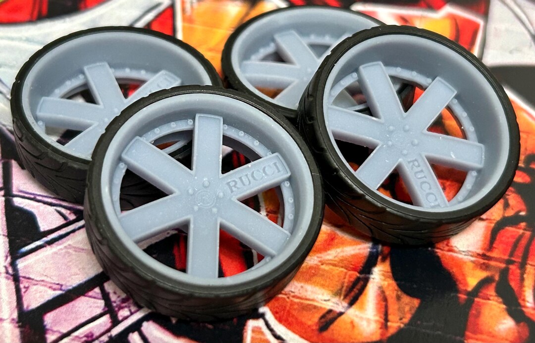 1/24 Resin: 26 Scale-inch “rucci Player” Model Car Wheels/tires - Etsy