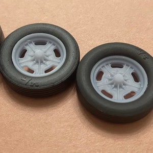 3D Printed Resin 17/15 Scale Inch Vintage Halibrand Drag Wheels With ...