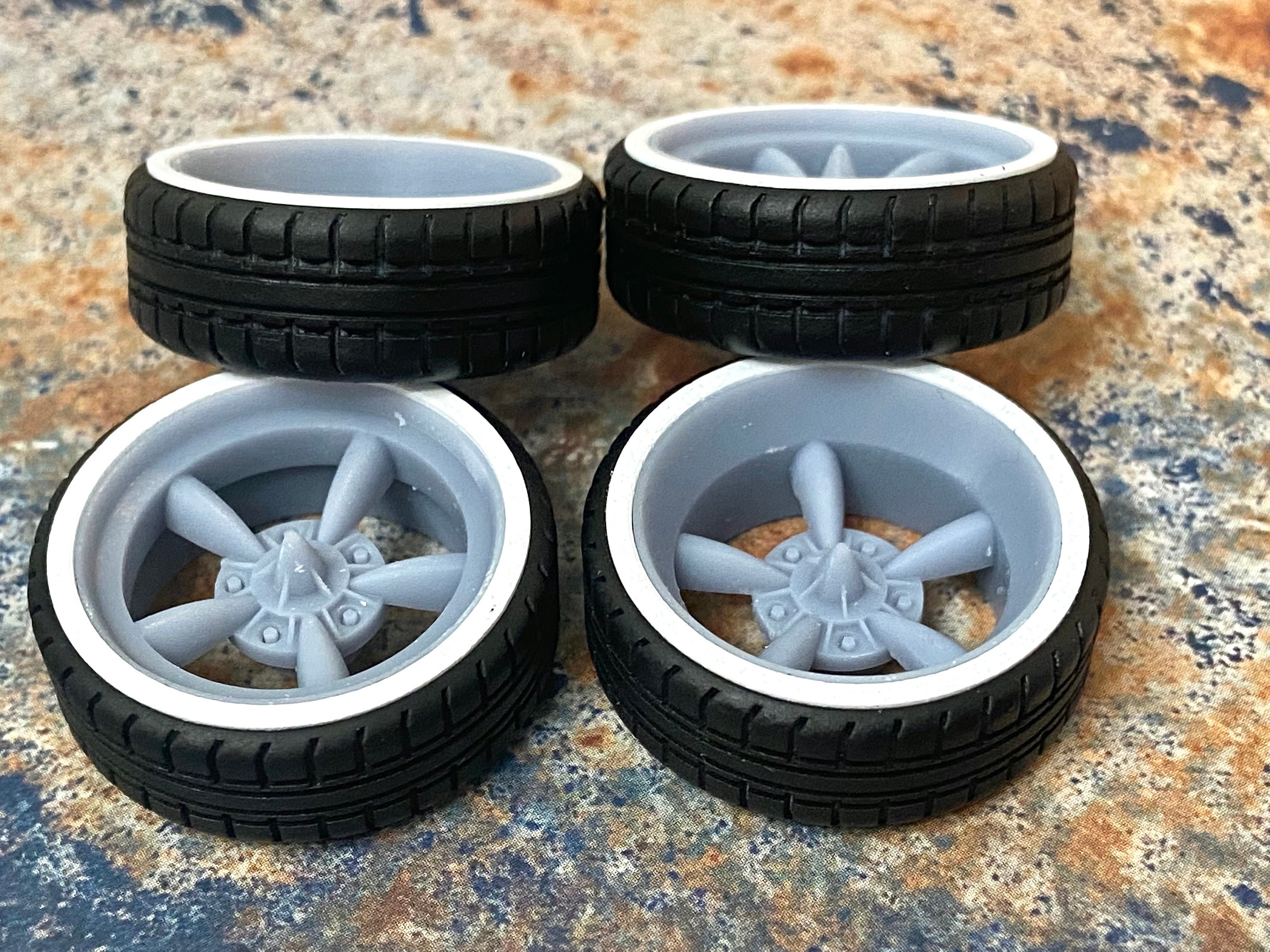3D Printed, 22 Scale Inch Astro Supreme Restomod Wheels and Whitewall ...